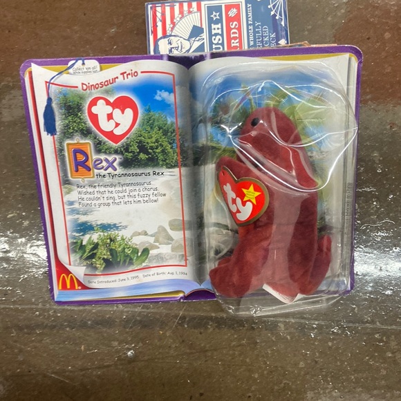 Ty | Toys | Nib Rare Ty Beanie Baby Dinosaur Trio Rex By Mcdonalds ...